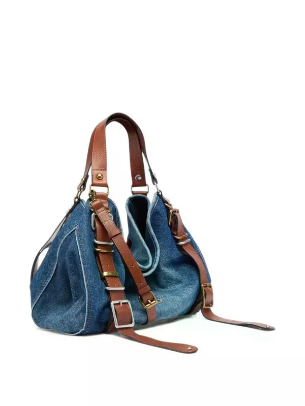 DIESEL® D-one-medium Top-handle Bag In Denim And Leather