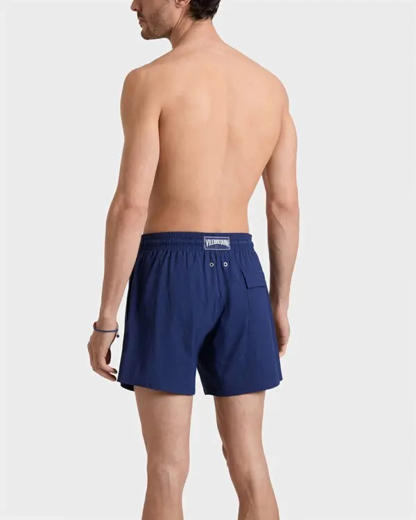 Vilebrequin Stretch Short Swim Trunks Turtles Jacquard Swimwear Monrise