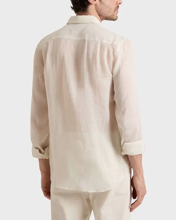 Vilebrequin Solid Ramie Shirt Shirt Caracal