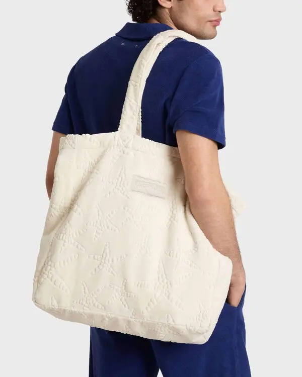 Vilebrequin Terry Cloth Beach Bag Starfish Jacquard Beach Bag Boudoir