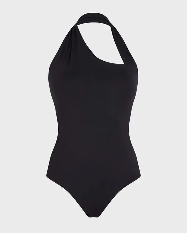 Vilebrequin Graphic Neckline Onepiece Swimsuit Solid Swimwear Fabina