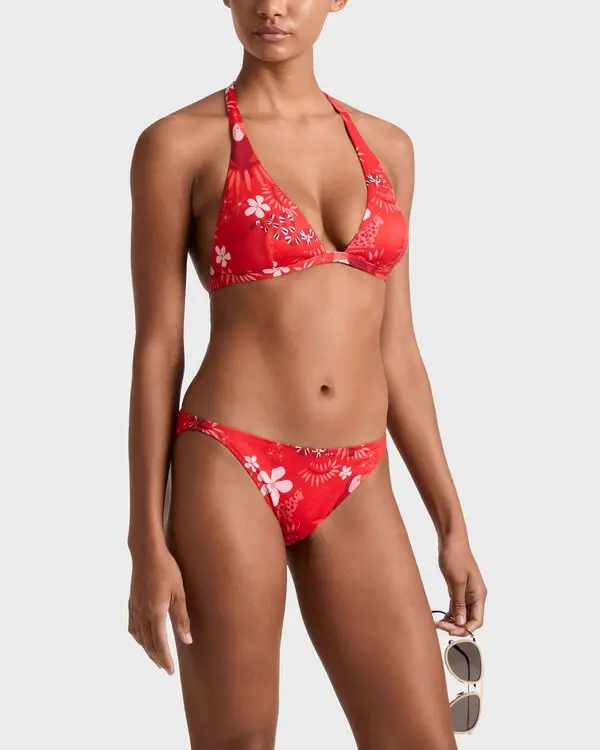 Vilebrequin Halter Bikini Top Papel De Embrulho Swimwear Fleche