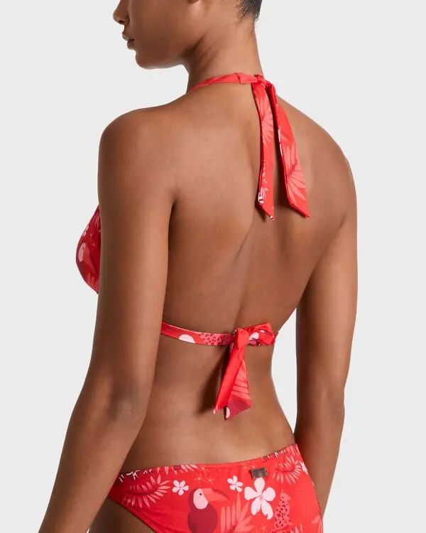Vilebrequin Halter Bikini Top Papel De Embrulho Swimwear Fleche