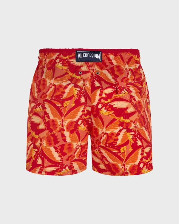 Vilebrequin Stretch Swim Trunks Dama Pintada Swimwear Mokise - Red
