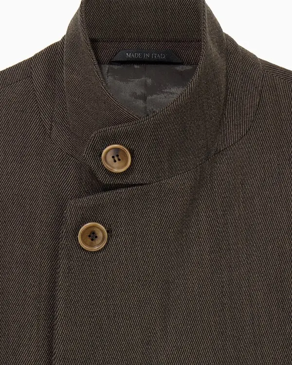 Giorgio Armani Suit One Shot Regular Fit In Diagonal Weave Pure Silk