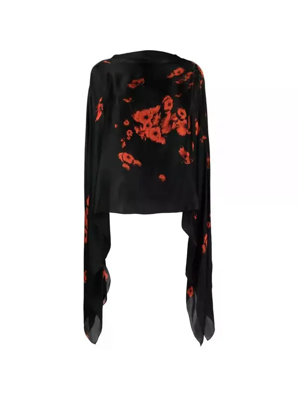 TESSITURA Poppies Dune Silk Midi Skirt Ensemble