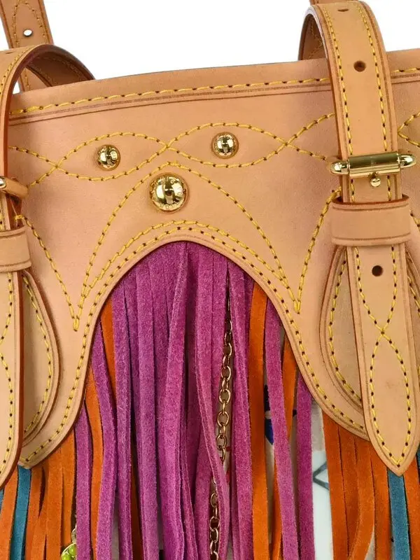 LOUIS VUITTON 2006 Monogram Multicolore Fringe Bucket Bag And Pouch
