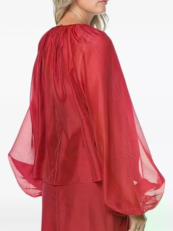 Ted Baker London Eelana Puff-sleeve Blouse - Red