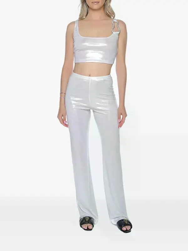 CHIARA FERRAGNI Crystal-embellished Cropped Top