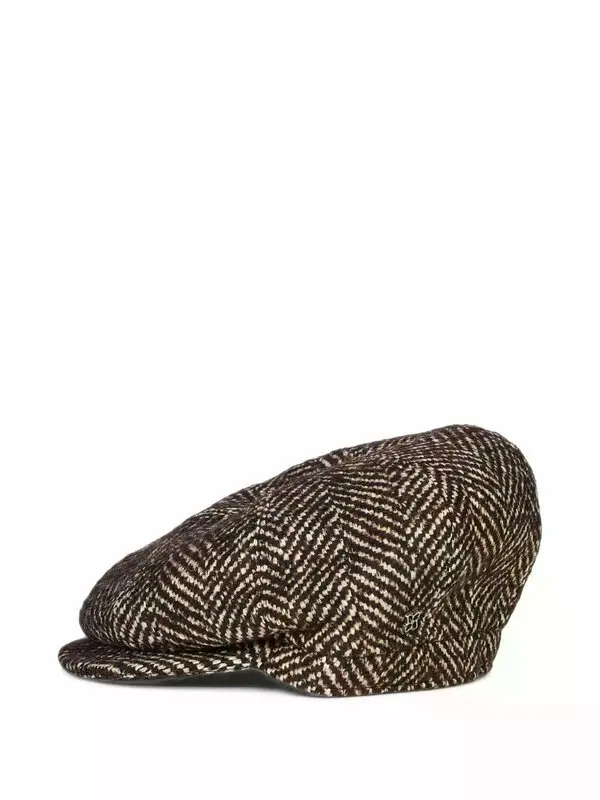 Tagliatore Buddy Herringbone-weave Flat Cap