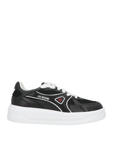 Moschino Sneakers Size Textile Fibers, Leather - Black