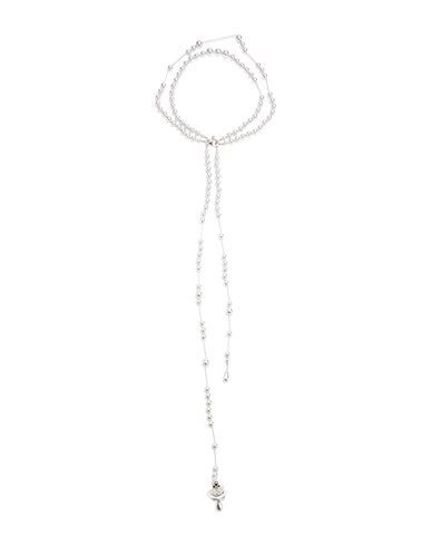 VIVIENNE WESTWOOD Broken Pearl Necklace Necklace Brass - Silver