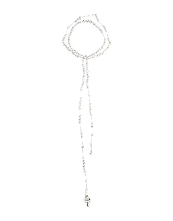 VIVIENNE WESTWOOD Broken Pearl Necklace Necklace Brass
