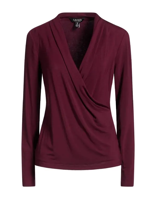 Ralph Lauren Top Burgundy Size Lyocell, Elastane