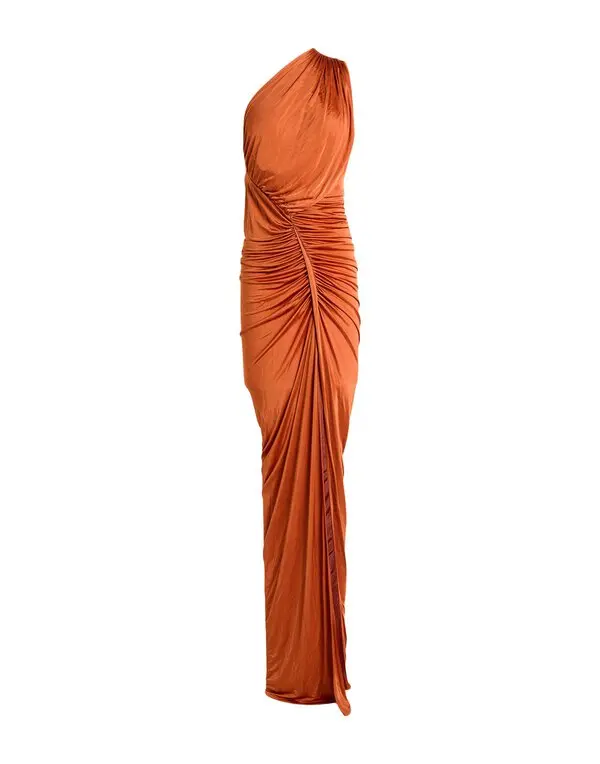 Rick Owens Maxi Dress Rust Size Viscose