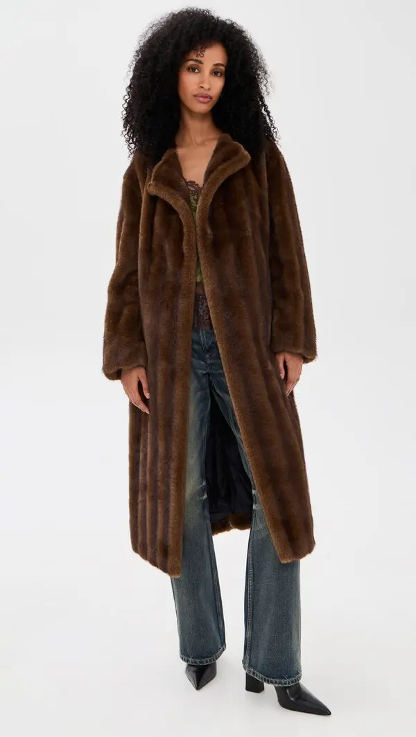 STAND STUDIO Miranda Faux Fur Coat