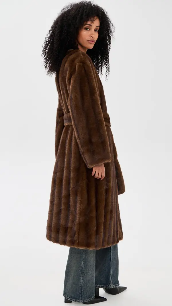 STAND STUDIO Miranda Faux Fur Coat