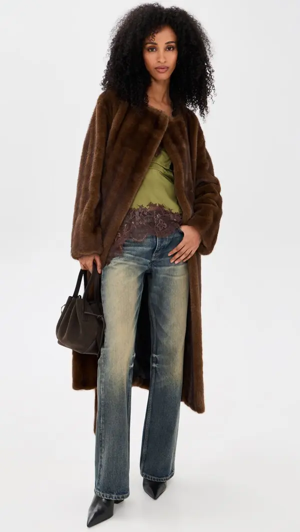 STAND STUDIO Miranda Faux Fur Coat