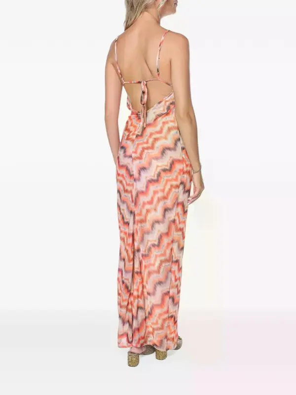 ONETEASPOON Jagger Chevron-print Maxi Dress