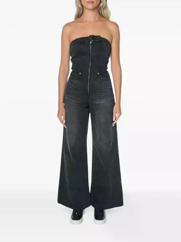 ONETEASPOON Dark Angel Strapless Wide-leg Jumpsuit - Black