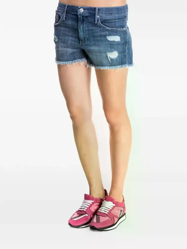 Black Orchid Distressed Raw-cut Shorts