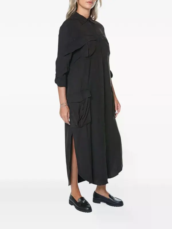 ONETEASPOON Crushed Midi Shirt-dress