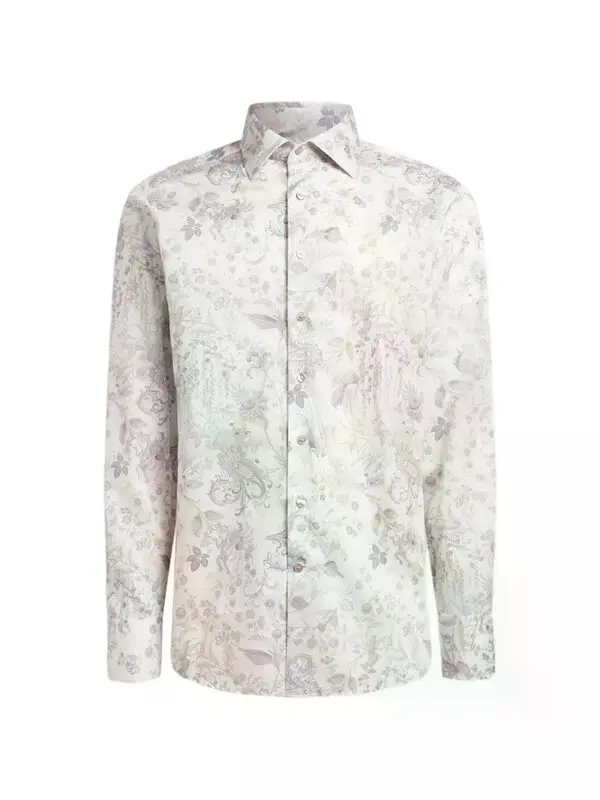 Etro Motif Cotton Satin Shirt