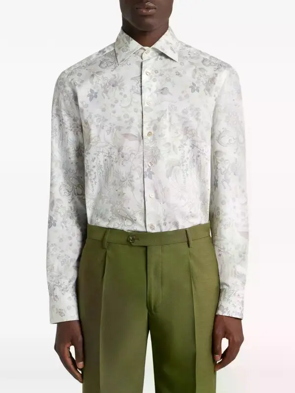 Etro Motif Cotton Satin Shirt