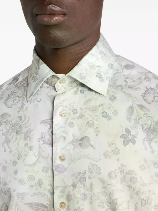 Etro Motif Cotton Satin Shirt