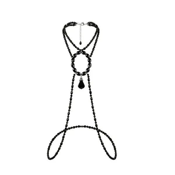 JAREDJAMIN Hera Faceted Onyx Body Necklace - Black