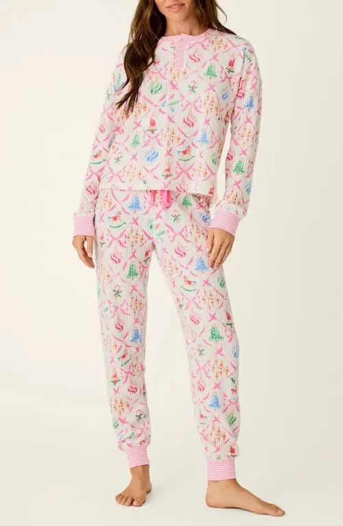 PJ Salvage Ski Jammie Classics Pajama Set - Multi