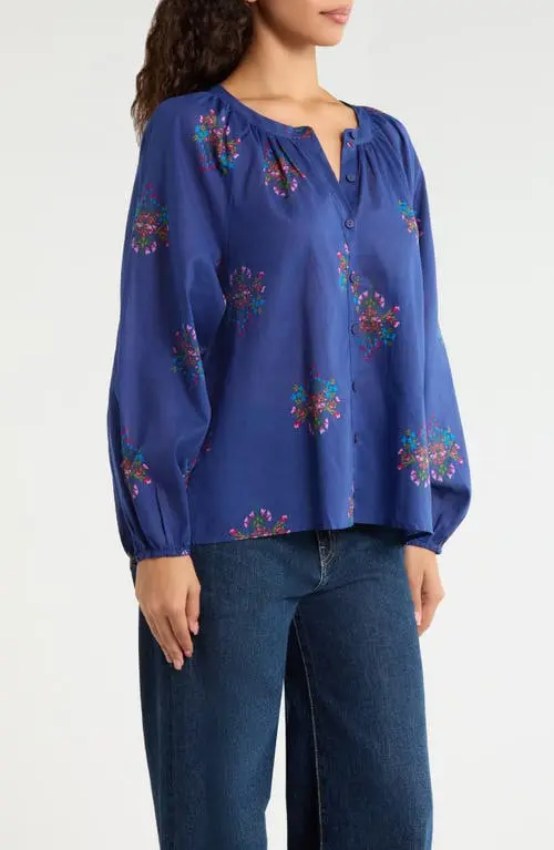 SUGARLIPS Jennis Bouquet Print Cotton Top
