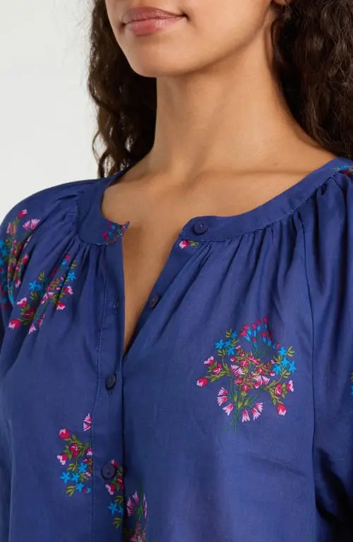 SUGARLIPS Jennis Bouquet Print Cotton Top