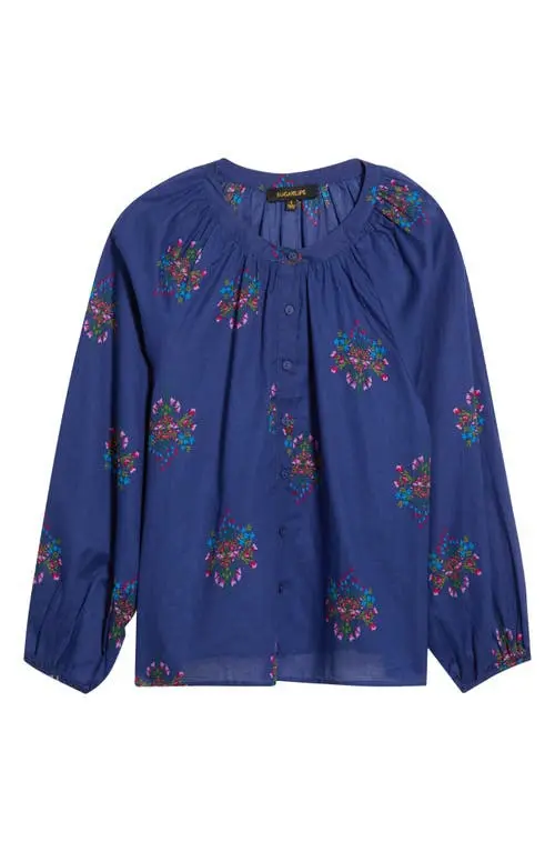 SUGARLIPS Jennis Bouquet Print Cotton Top