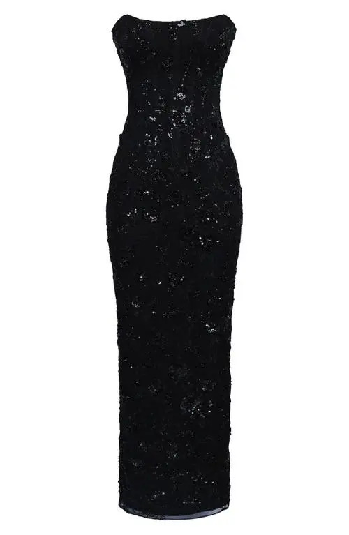House Of Cb Anisa Embellished Strapless Maxi Dress