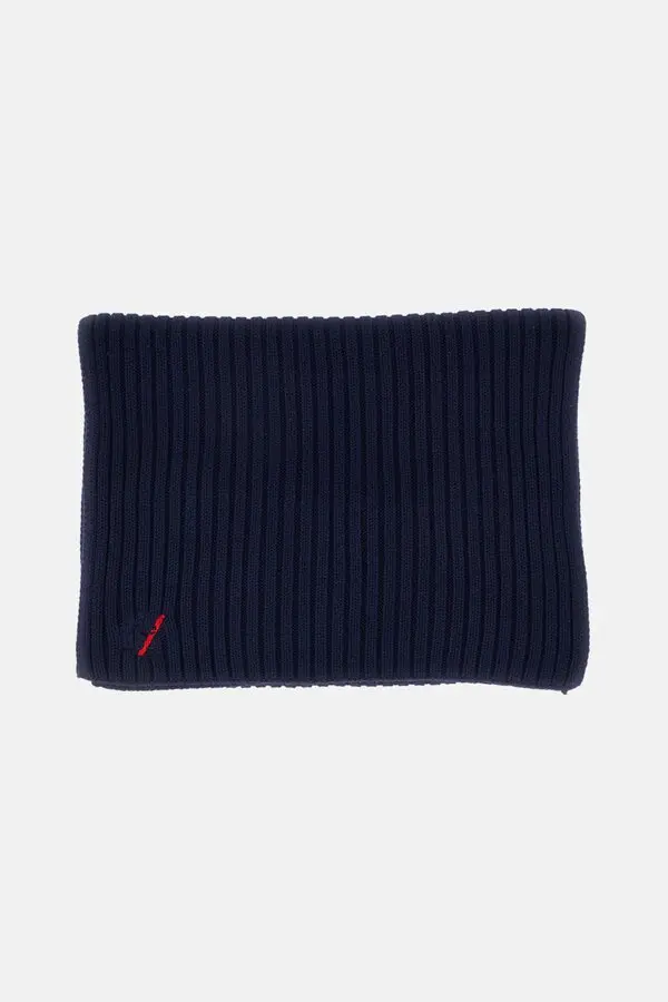 AFTER/LABEL Sciarpa In Maglia A Coste - Blu