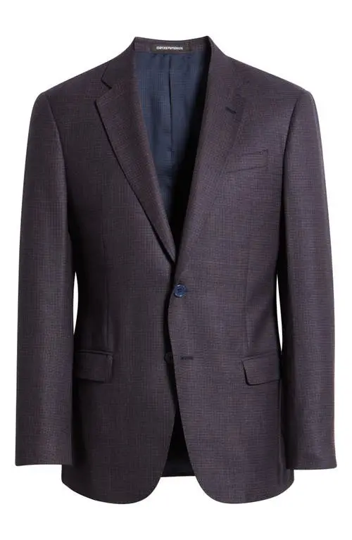 Emporio Armani Micro Box Virgin Wool Sport Coat - Navy