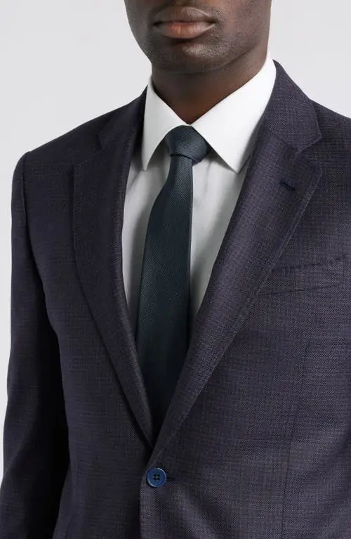 Emporio Armani Micro Box Virgin Wool Sport Coat - Navy