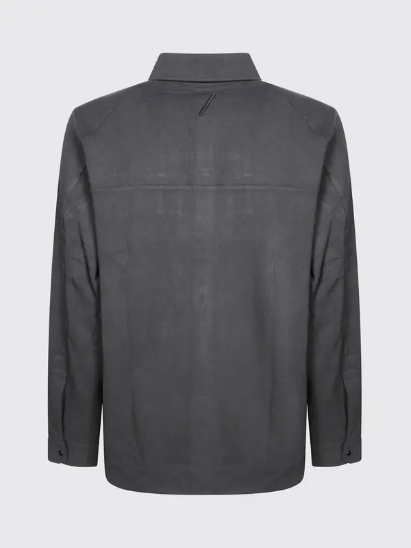 THOM KROM Slim Fit Stretch Cotton Shirt With French Collar