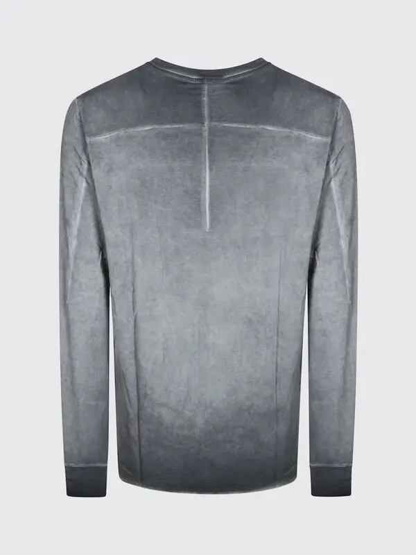 THOM KROM Long-sleeved Viscose T-shirt With Crew Neck - Grey