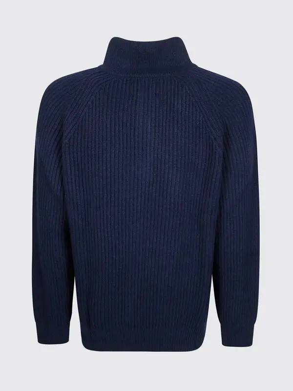 Filson Ribbed Wool Roll Neck With Neck Buttons