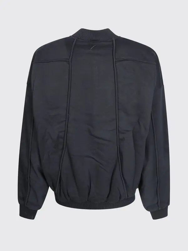 THOM KROM Cotton Blend Bomber Jacket With Two-way Zip And Slant Pockets