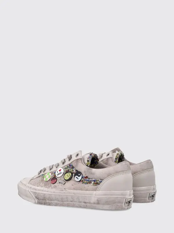 VANS Lx Old Skool 36 Low Top Canvas Sneakers With Contrast Logo - Grey