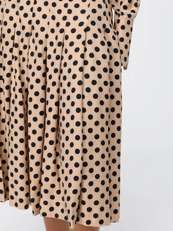 Paul Smith High-waisted Polka-dot Pleated Midi Skirt In Ecovero Viscose