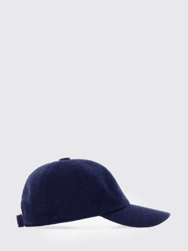 Borsalino Cashmere Baseball Cap With Adjustable Strap - Ocean