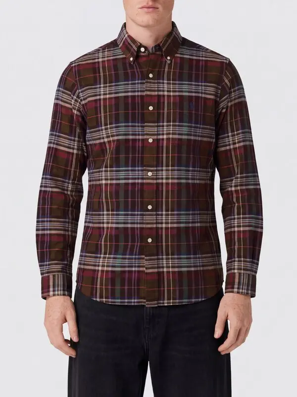 Polo Ralph Lauren Slim Fit Tartan Cotton Shirt With Button-down Collar