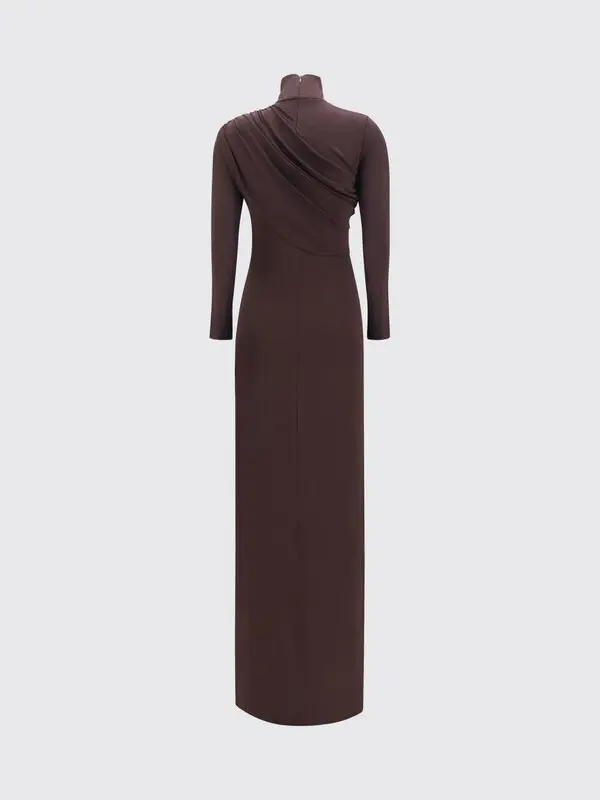 COURREGES Draped High-neck Long Evening Gown In Jersey