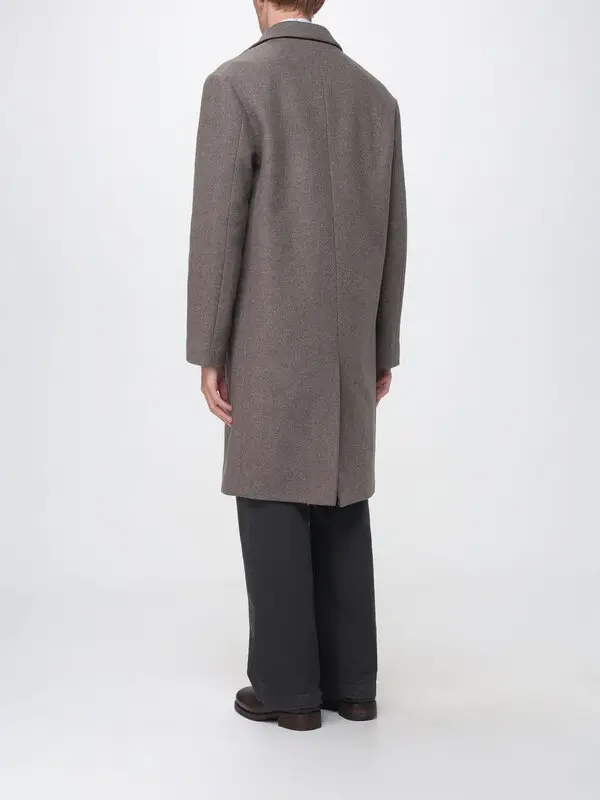 Dries Van Noten Knee-length Wool-blend Coat With Lapels And Back Vent