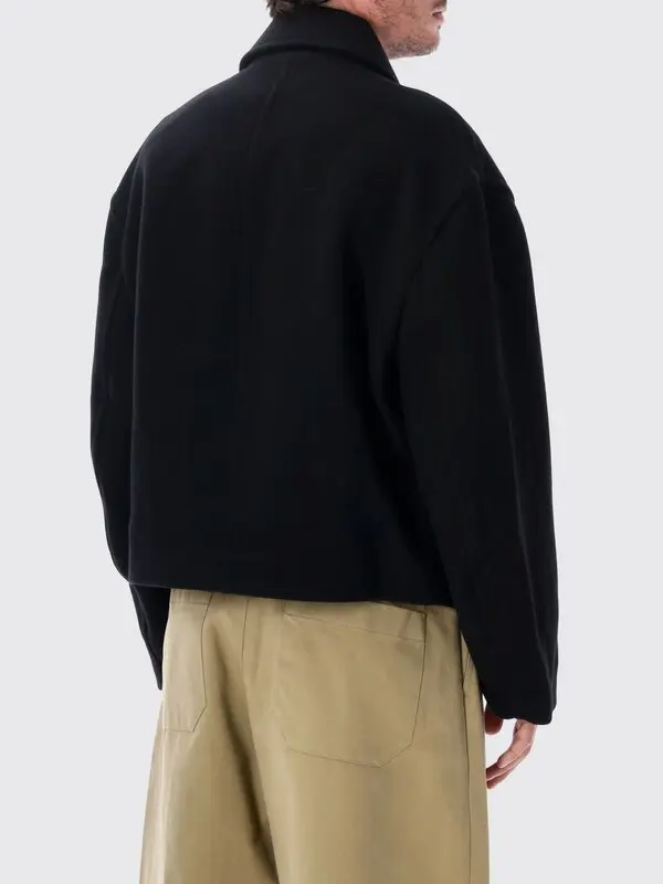 Studio Nicholson Relaxed Fit Wool And Cashmere Blend Shirt Jacket With Zip