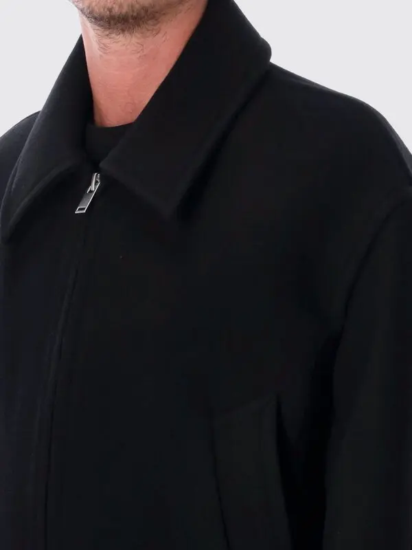 Studio Nicholson Relaxed Fit Wool And Cashmere Blend Shirt Jacket With Zip
